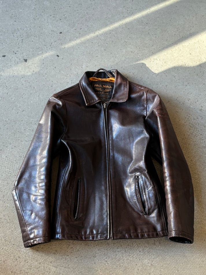 Pall Mall Classic Leather Jacket Brown Large – Mokum Vintage